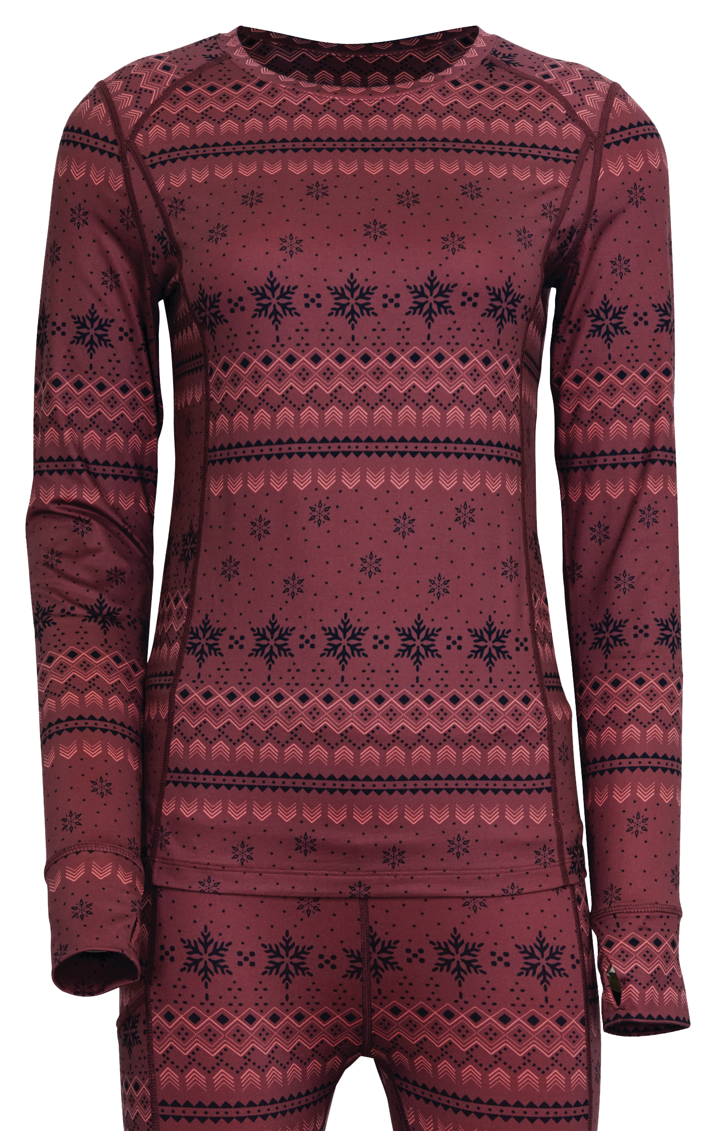 Natural Reflections Chill-Proof Base Layer Long-Sleeve Crew-Neck Shirt ...